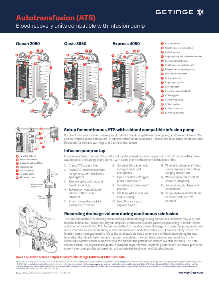 Autotransfusion Setup Instruction | PDF | Intravenous Therapy | Medical ...