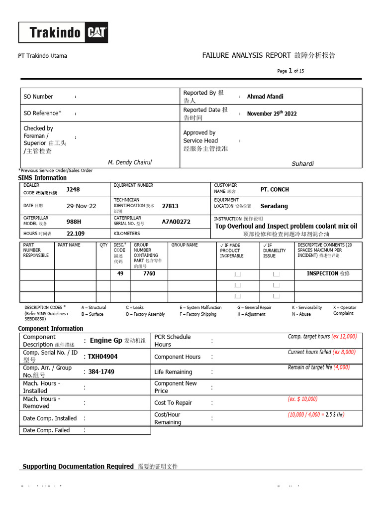 Equipment Failure Analysis | PDF | Vehicle Technology | Vehicle Parts