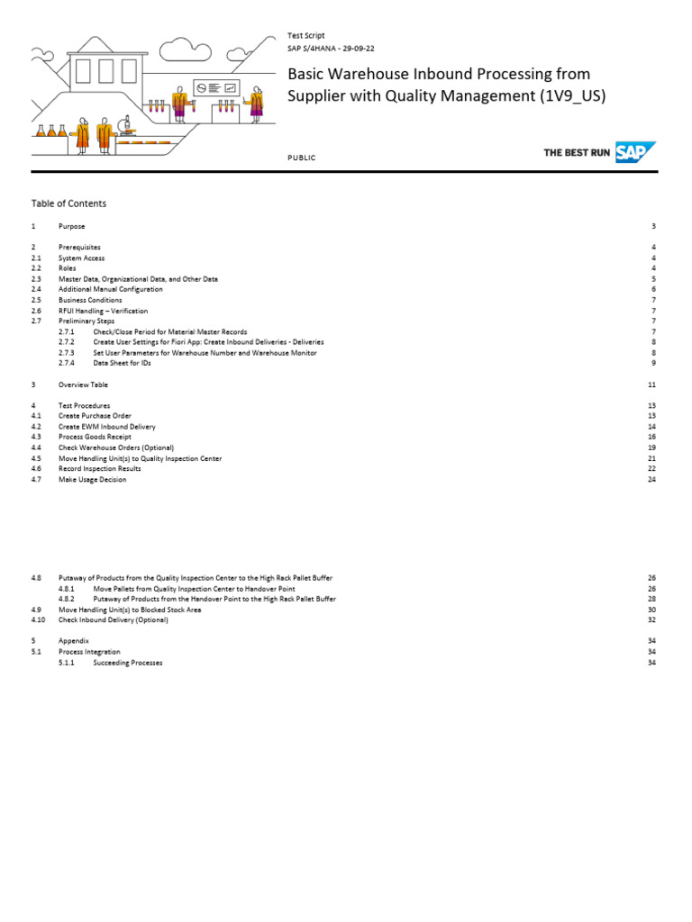 Warehouse Inbound Process with Quality Management | PDF | Warehouse ...