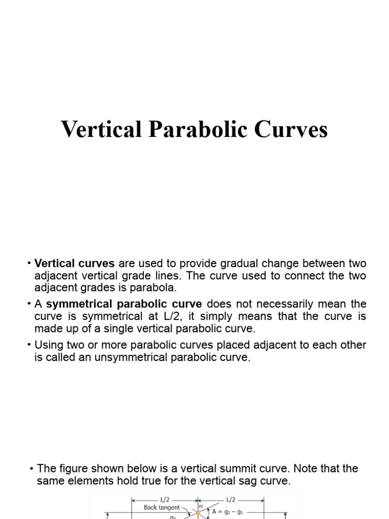 Vertical Parabolic Curves | PDF | Tangent | Mathematics