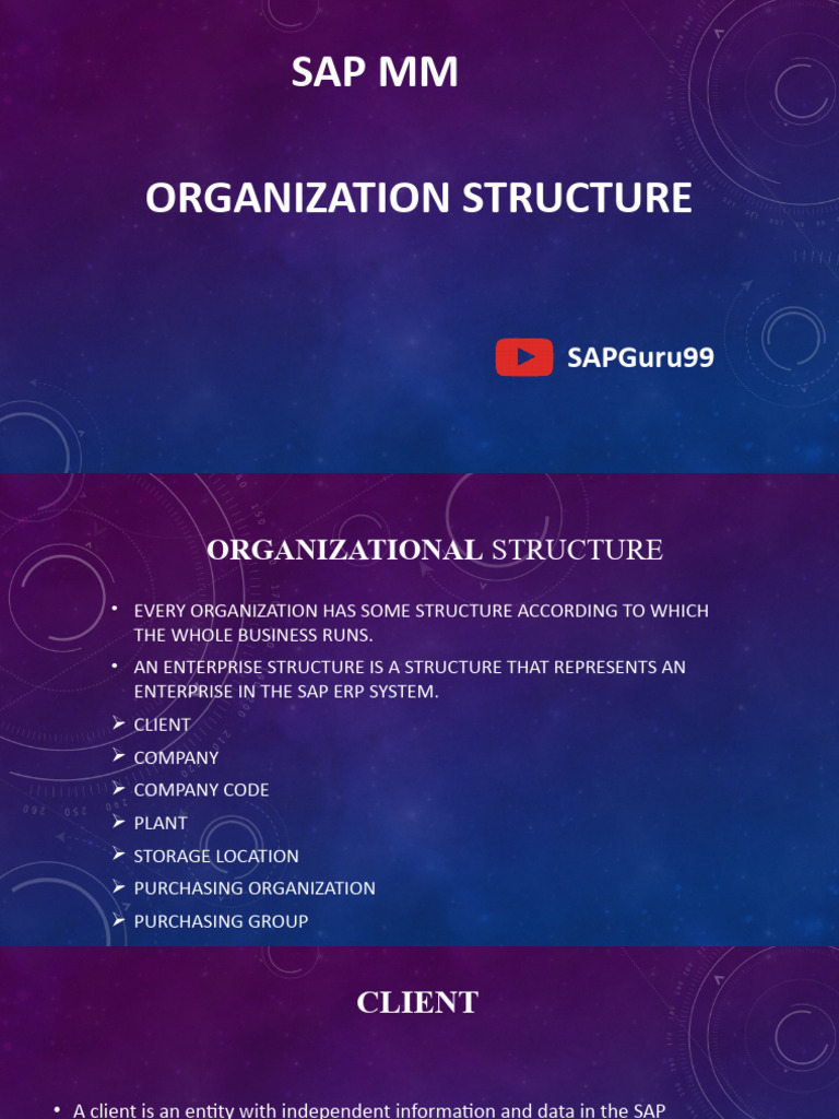 SAP MM Organizational Structure Overview | PDF | Business | Business ...
