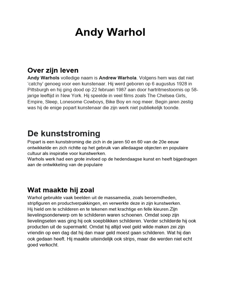 Andy Warhol | PDF