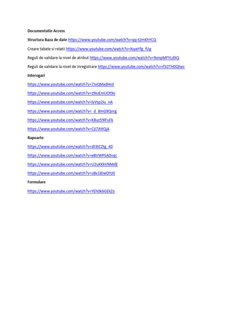 Access Database Tutorials | PDF