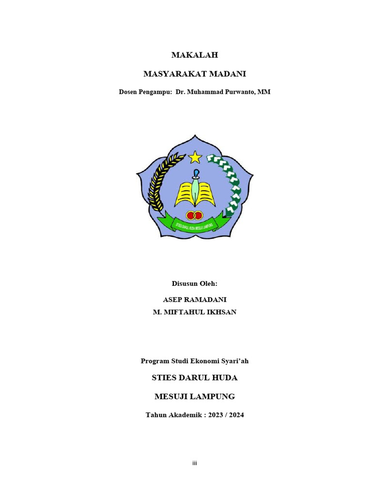 Cover Masyarakat Madani | PDF