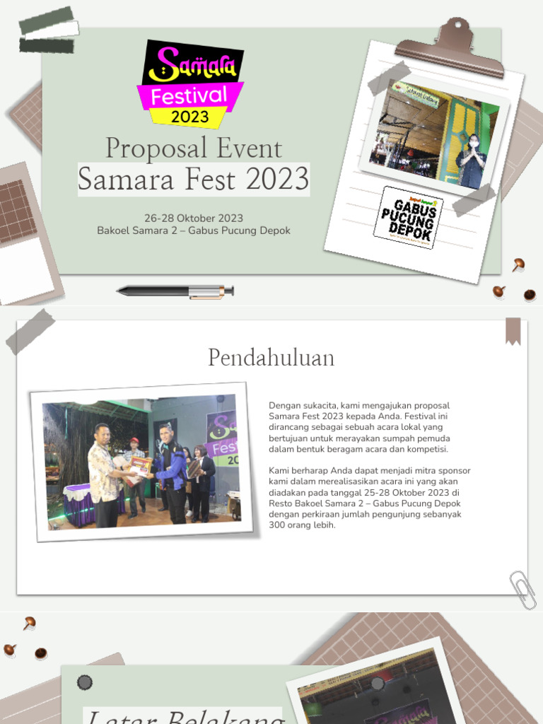 Proposal Samara Fest 2023 Fix | PDF | Bisnis