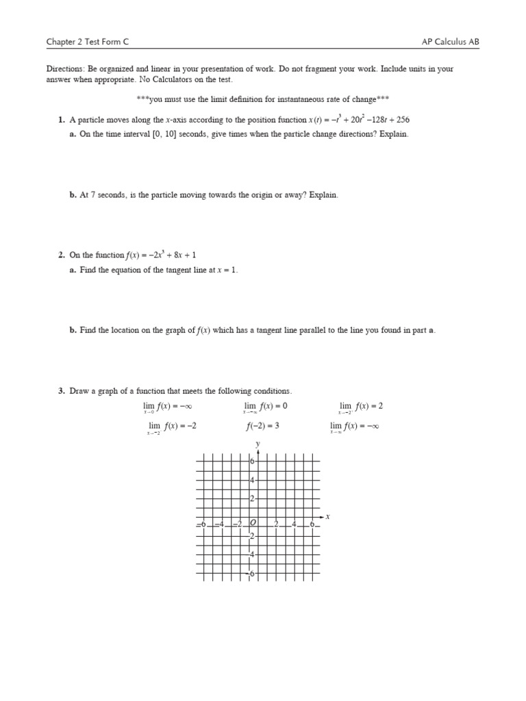 CH 2 Form C | PDF | Derivative | Tangent