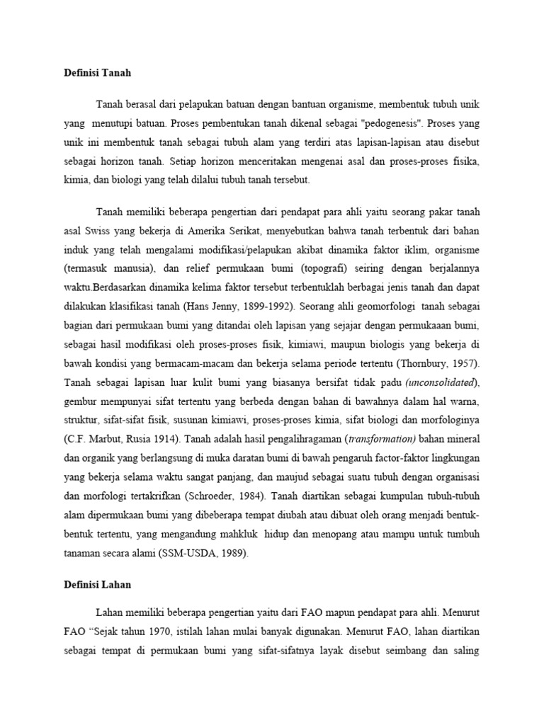 Definisi Tanah | PDF