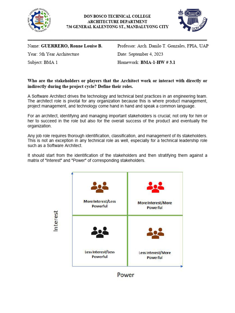 BMA 1 HW#3.1 GUERRERO, RonneLouise | PDF | Systems Theory | Information Technology
