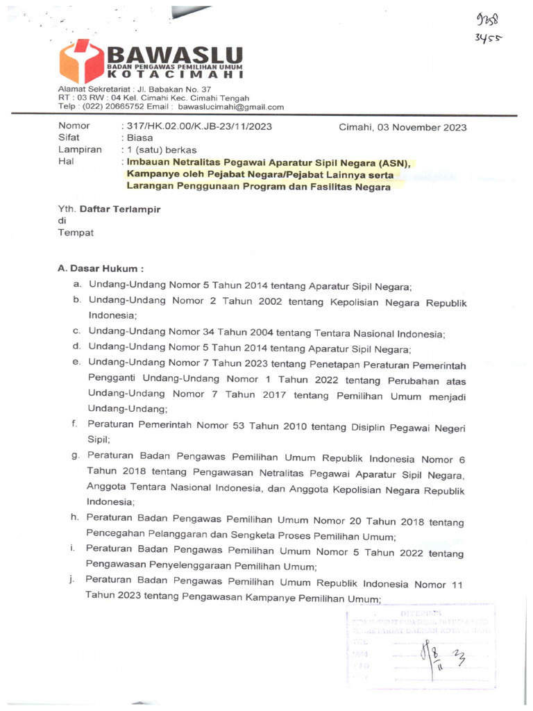 Imbauan Netralitas ASN | PDF