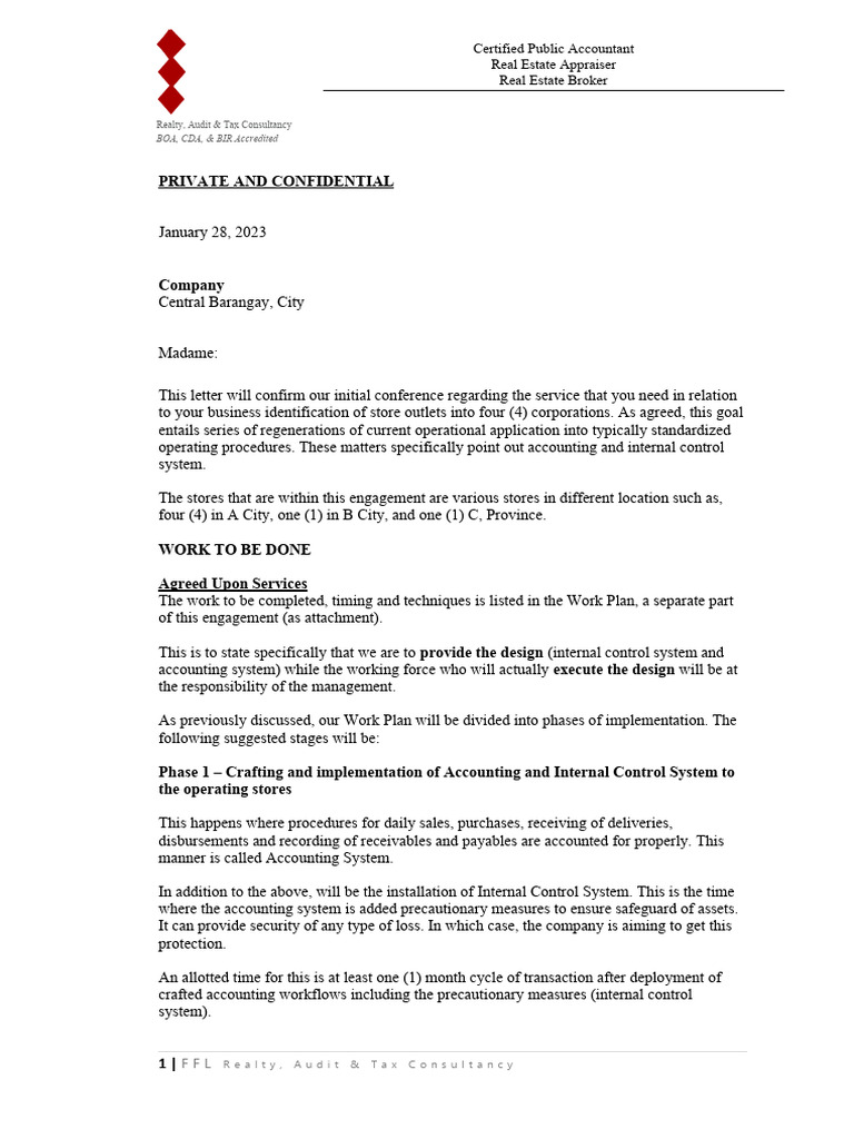 Engagement Proposal System Revamp - FOR Upload | PDF | Accounting | Certified Public Accountant