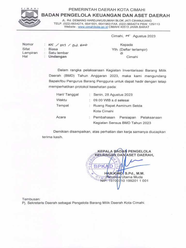 Undangan Sensus | PDF