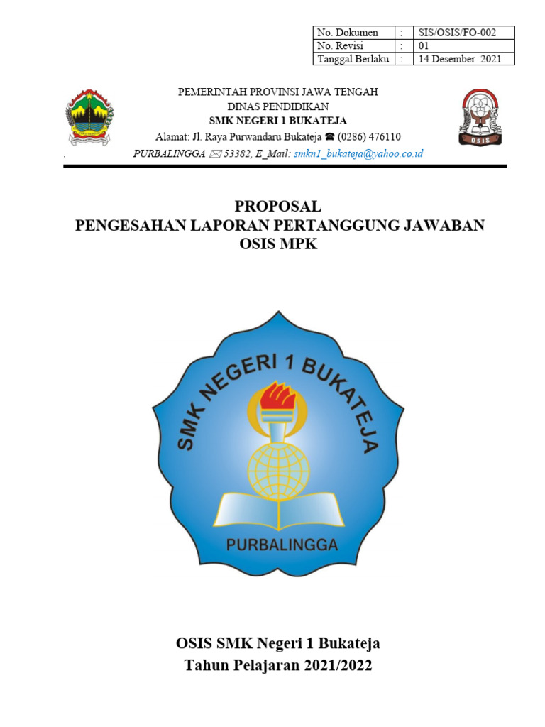 Proposal Pengesahan LPJ | PDF