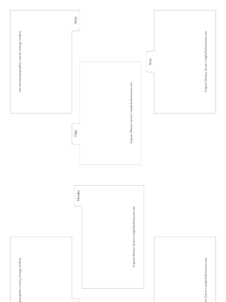 Scripture Memory System Dividers | PDF