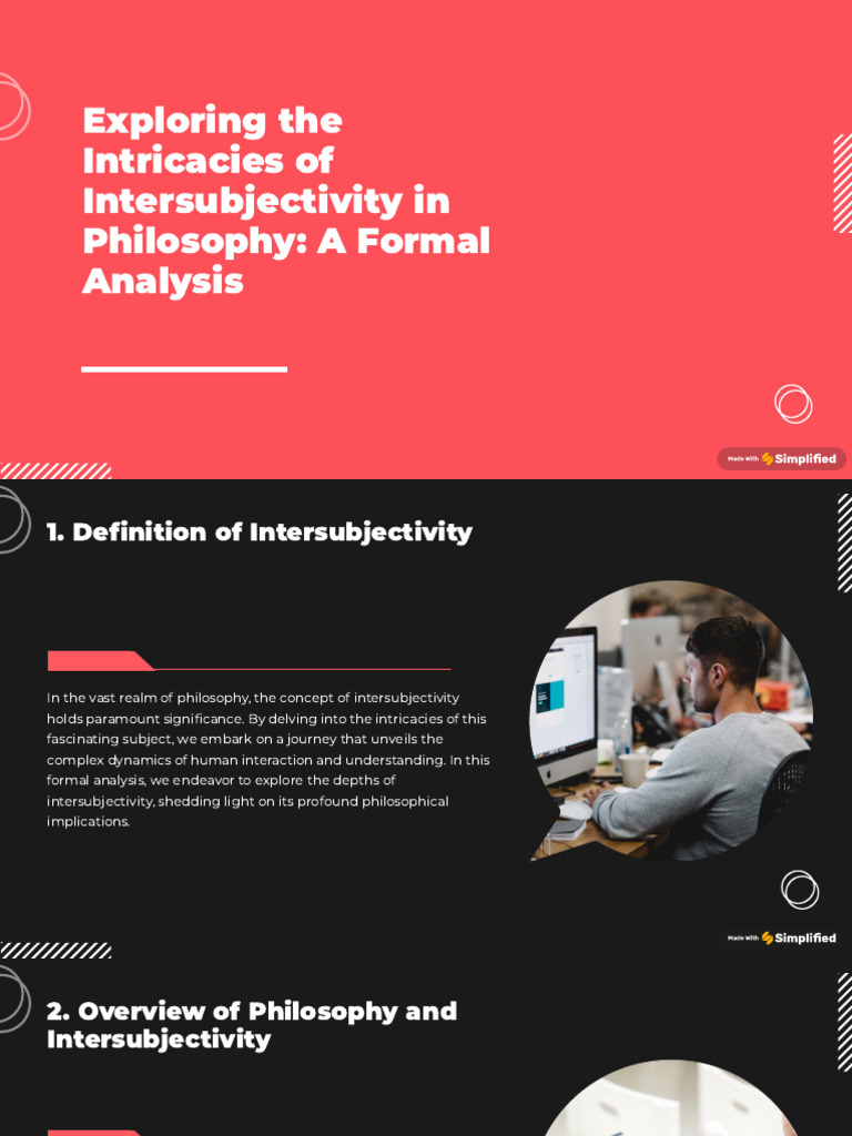 Exploring The Intricacies of Intersubjectivity in Philosophy A Formal Analysis | PDF | Empathy ...