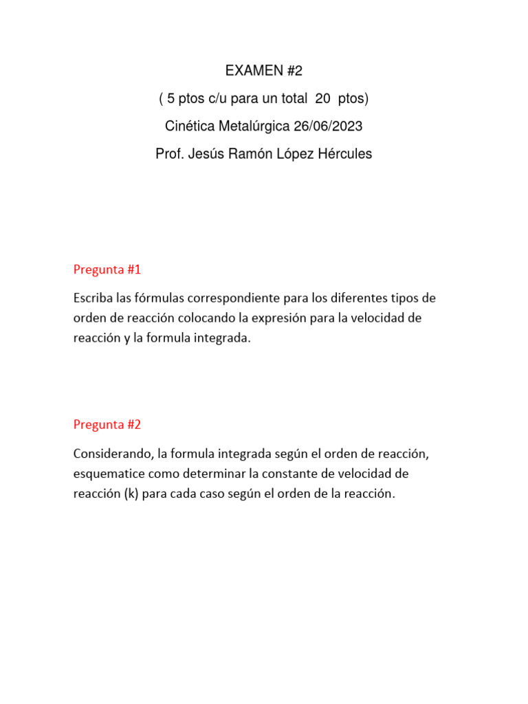 Examen #2 | PDF