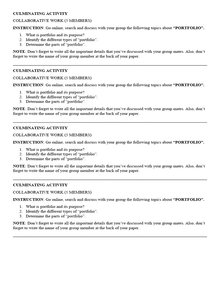 Culminating Activity 1 | PDF