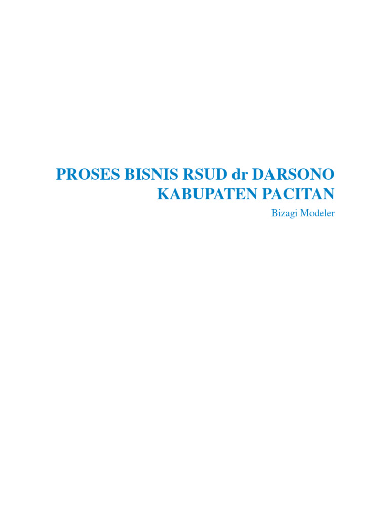 Proses Bisnis RSUD dr Darsono Pacitan | PDF