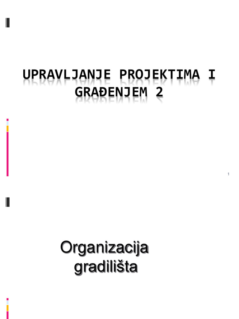 Organizacija Gradilista | PDF