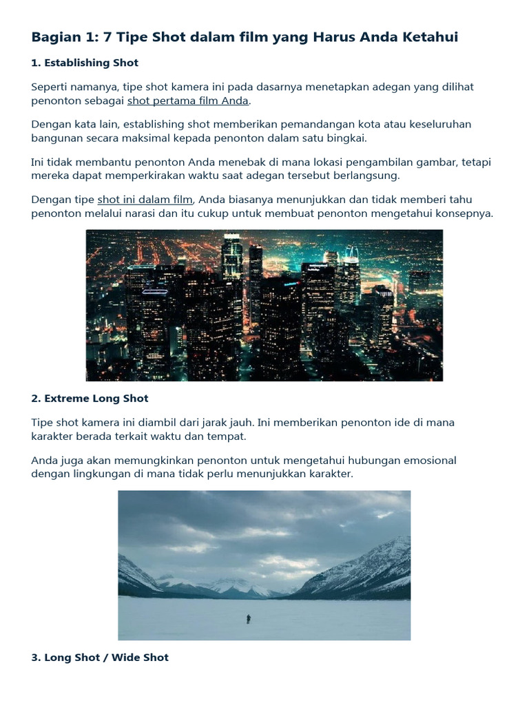 Shot Kamera | PDF | Karier & Perkembangan | Game & Aktivitas