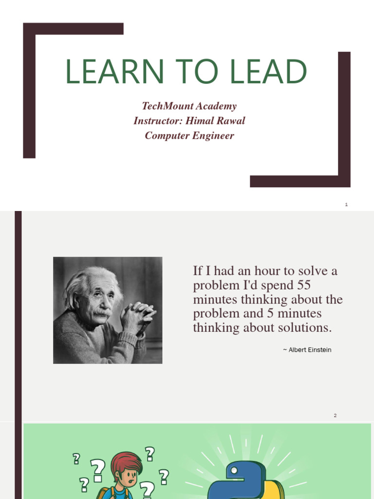 Learn To Lead | PDF | Artificial Intelligence | Intelligence (AI ...