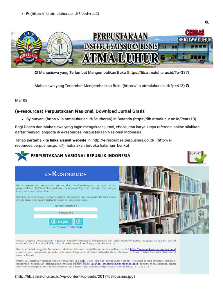 (E-Resources) Perpustakaan Nasional, Download Jurnal Gratis - PERPUSTAKAAN ISB ATMA LUHUR | PDF