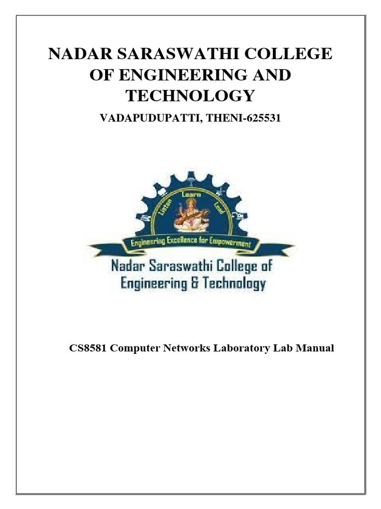 CS8581 Networks Lab Manual | PDF | Domain Name System | Computer Network