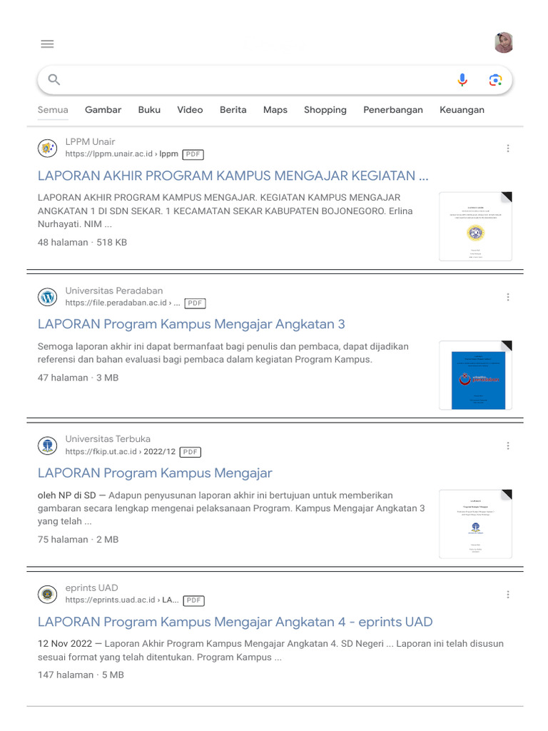 Contoh Laporan Akhir Kampus Mengajar | PDF