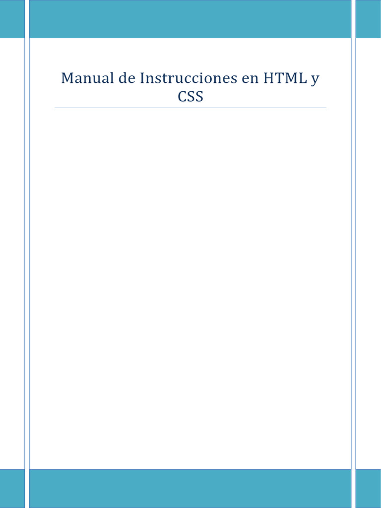 Manual de Instrucciones en HTML y CSS | PDF