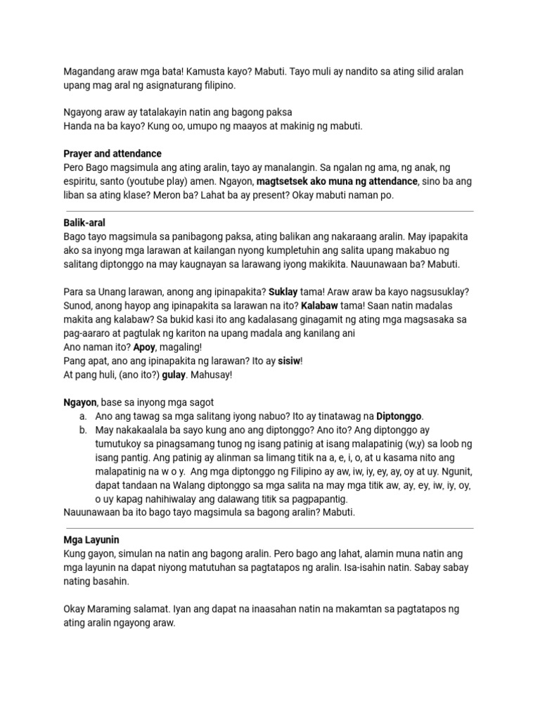 Prefinal Demo Script | PDF