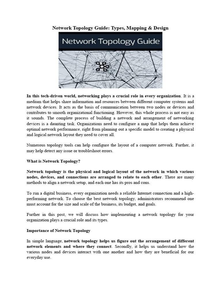 Network Topology | PDF | Network Topology | Computer Network