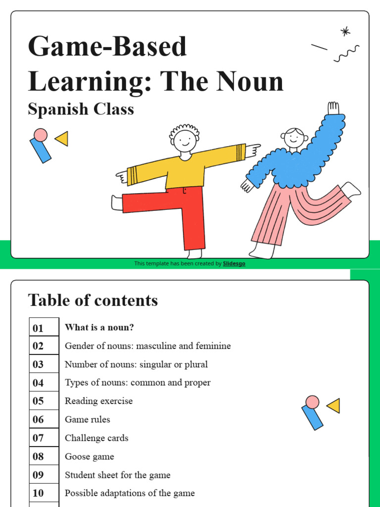 EN GBL - The Noun - Spanish Class | PDF | Grammatical Gender | Plural