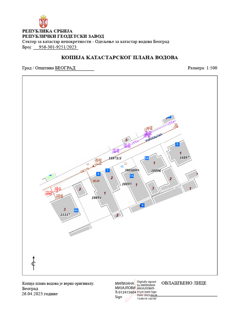 Kopija Katastarskog Plana Vodova | PDF