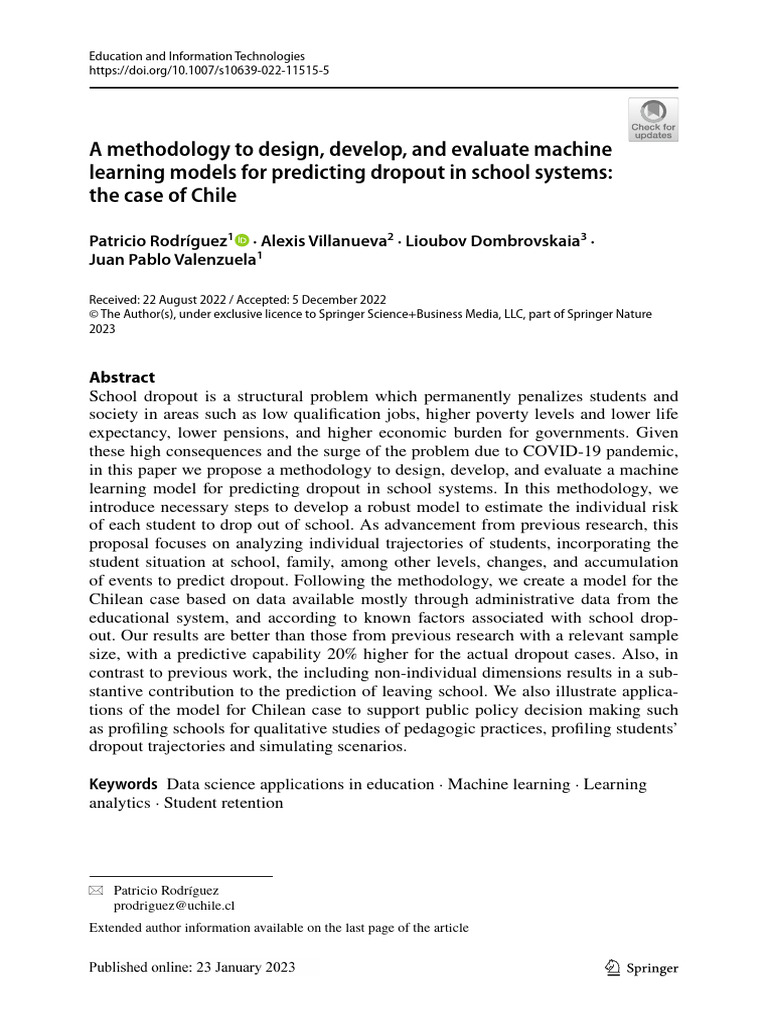 A Methodology To Design Develop and Evaluate Machine Learning Models ...