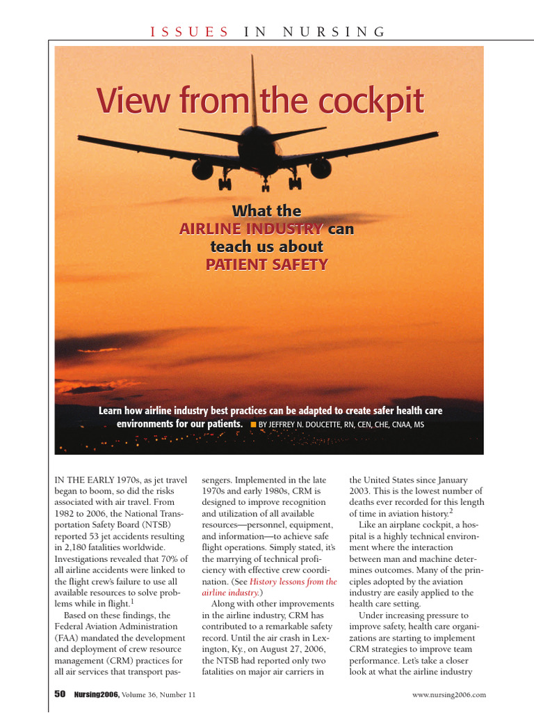 Doucette - Patient and Airline Safety | PDF | Health Care | Aviation