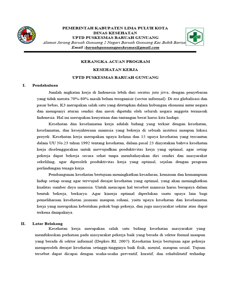 Kap Kesehatan Kerja | PDF | Pengembangan Diri | Kesehatan Holistik