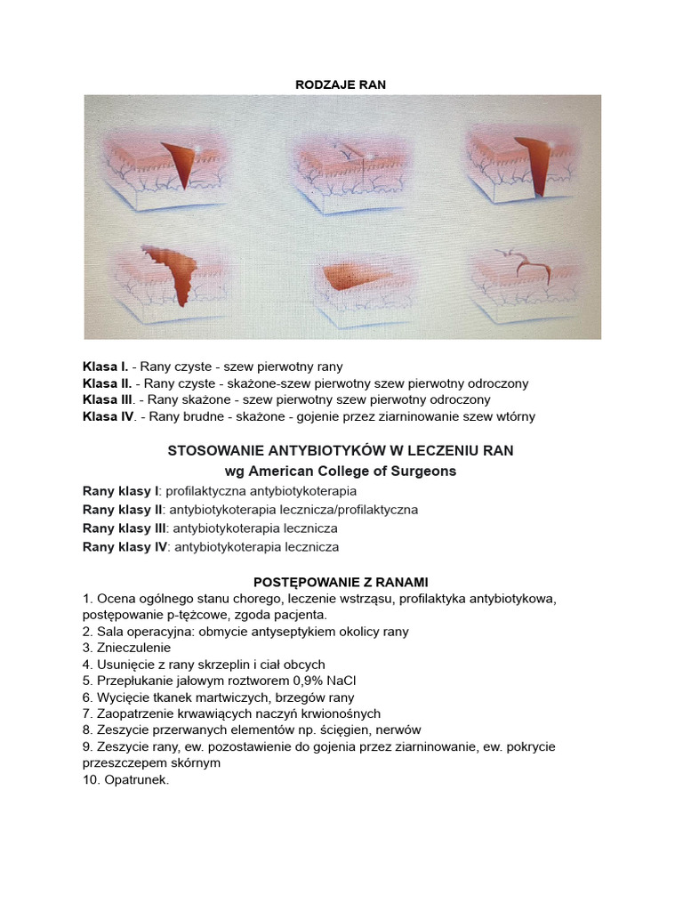 Rodzaje Ran | PDF