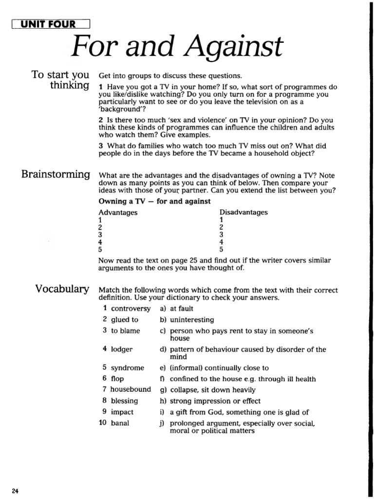 Writing For Against | PDF