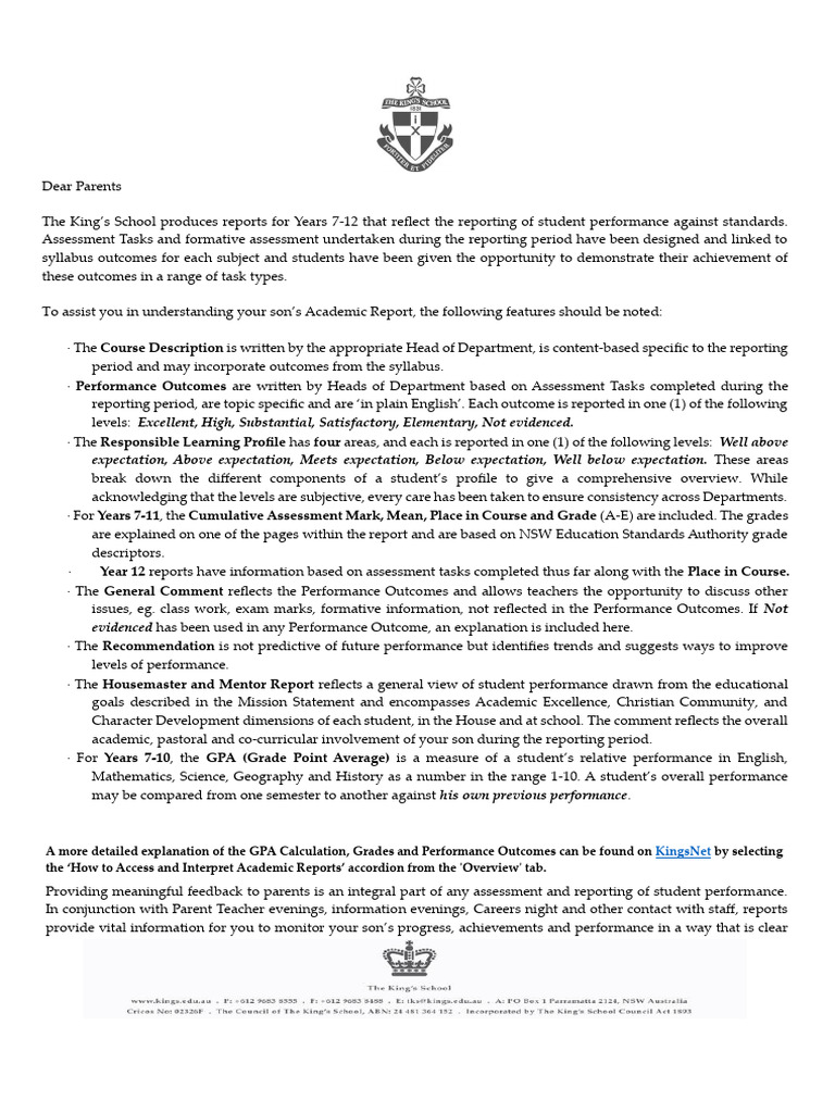 Year 8 Academic Report Overview | PDF | Educational Assessment | Learning