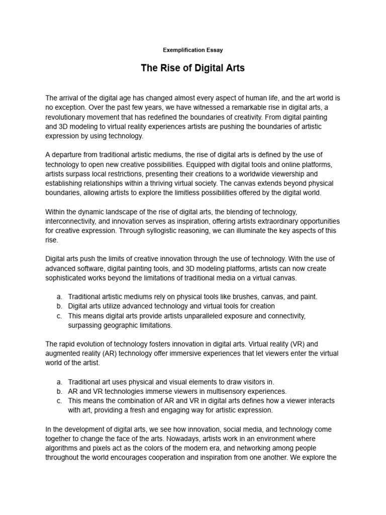 Exemplification Essay On SHS Track - Antozada - 11pattern | PDF ...