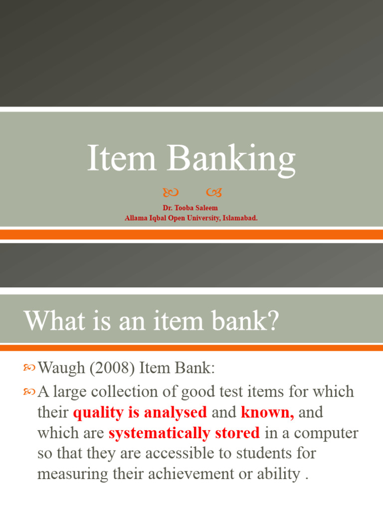 Item Banking | PDF | Multiple Choice | Intelligence