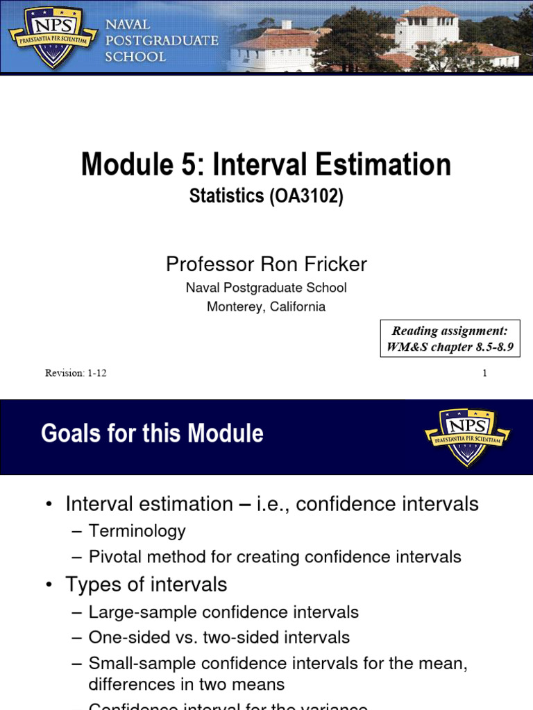 Interval Estimation | PDF | Confidence Interval | Estimator