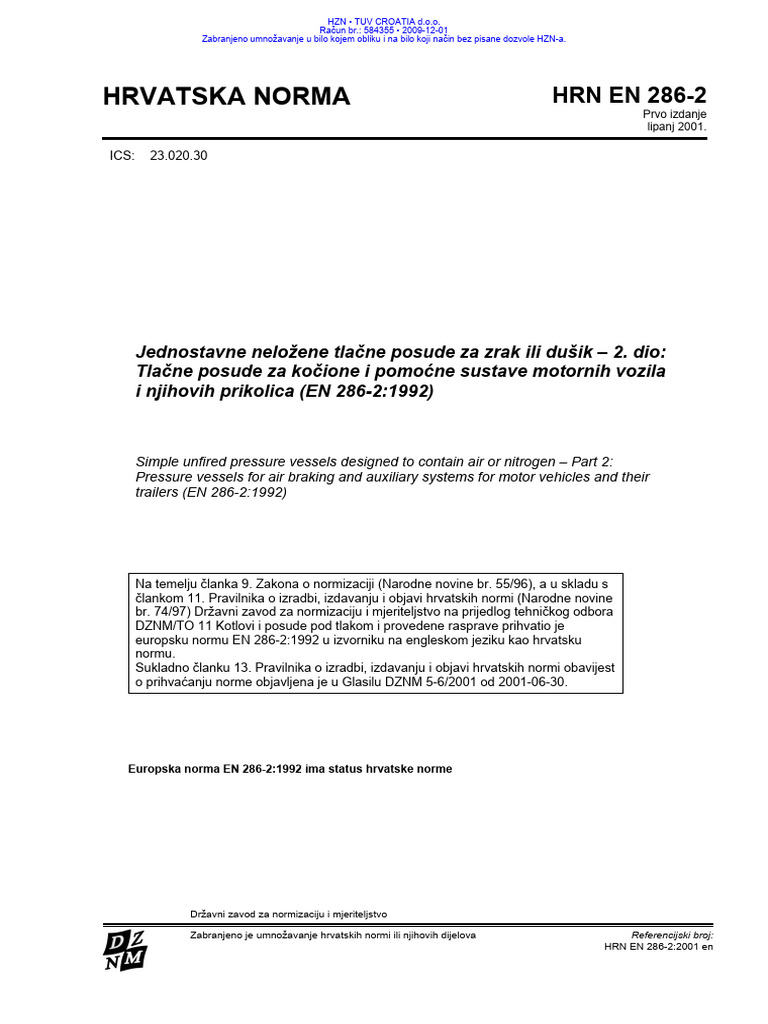 HRN en 286-2 - 1992 | PDF