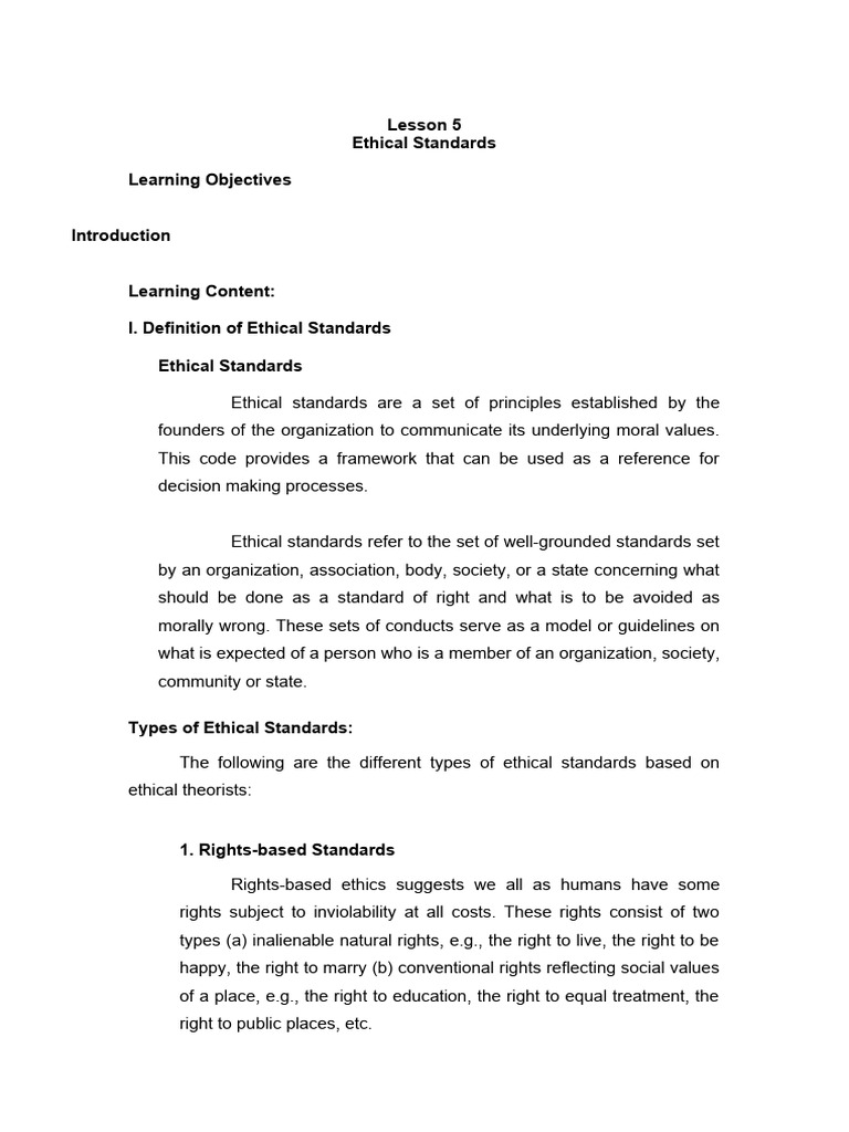 Lesson 5 | PDF | Objectivity (Philosophy) | Morality