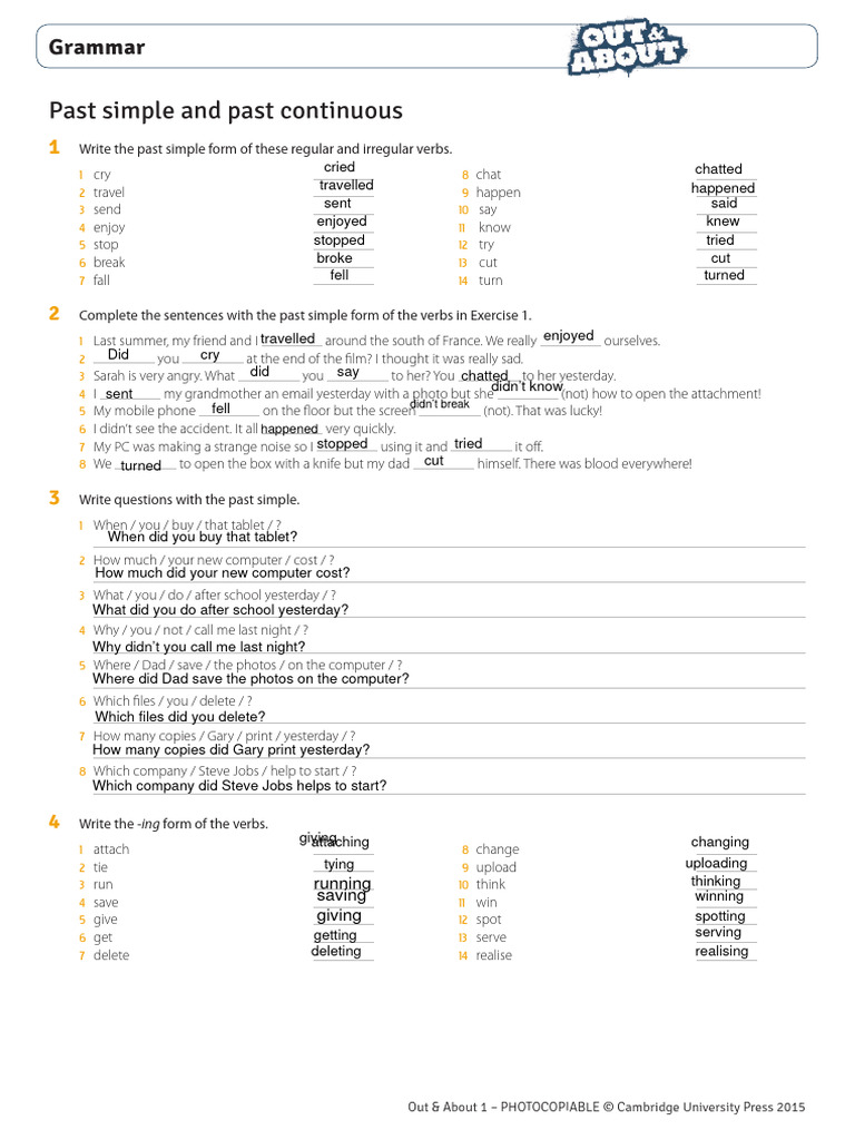 OA1 - Grammar - Worksheets - Final (1) - 1-2 | PDF