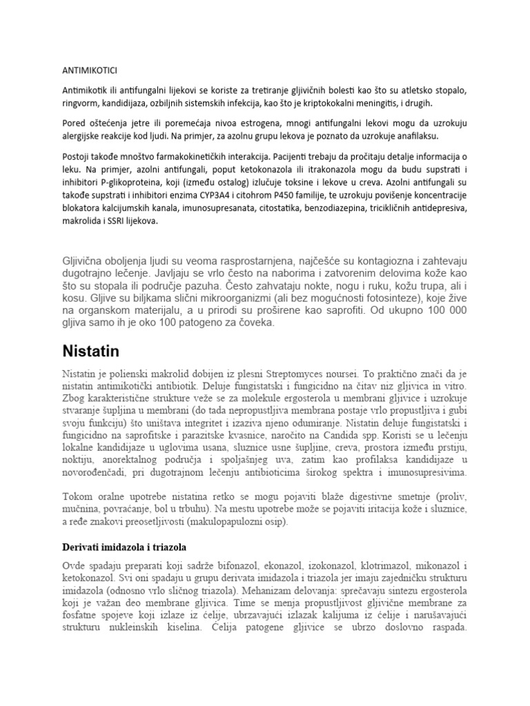 ANTIMIKOTICI | PDF