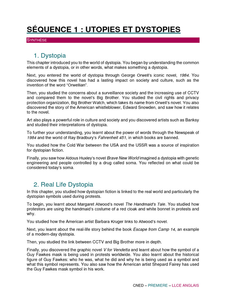 Exploring Dystopia in Literature | PDF | Dystopia | Utopian And ...