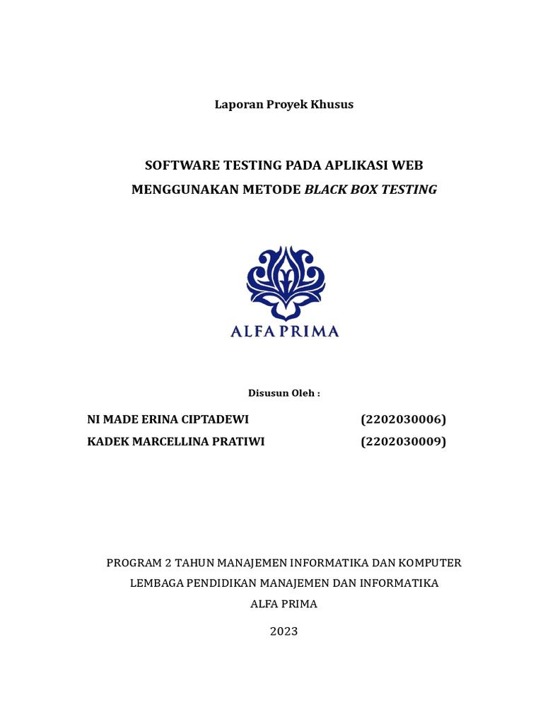 Laporan Proyek Akhir | PDF
