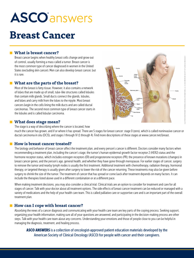 Asco Answers Breast | Download Free PDF | Cancer | Breast Cancer