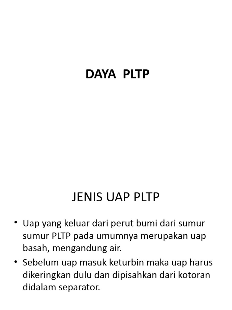 Daya dan Proses Separator PLTP | PDF | Sains & Matematika
