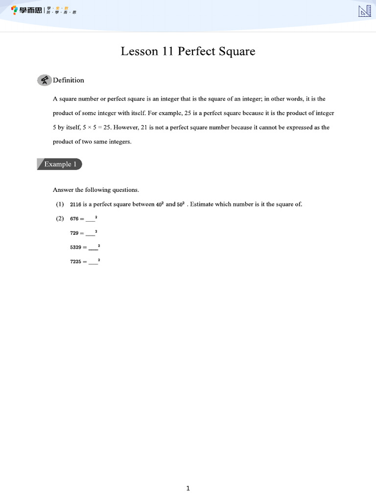 AMC8 Perfect Square | PDF